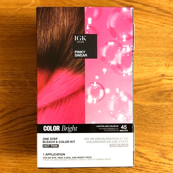 igk | Hair | New Igk Color Bright One Step Bleach Color Kit Pinky Swear ...